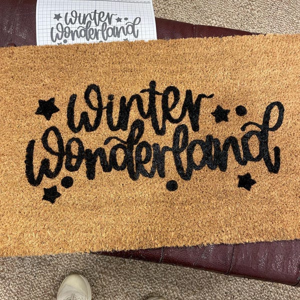 Winter Doormat Coir, Christmas Doormat Snowflakes, Christmas Decor for ...