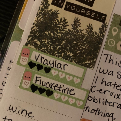 Happy Vitamin Medicine Pills Weekly Habit Reminder Tracker Stickers for ...