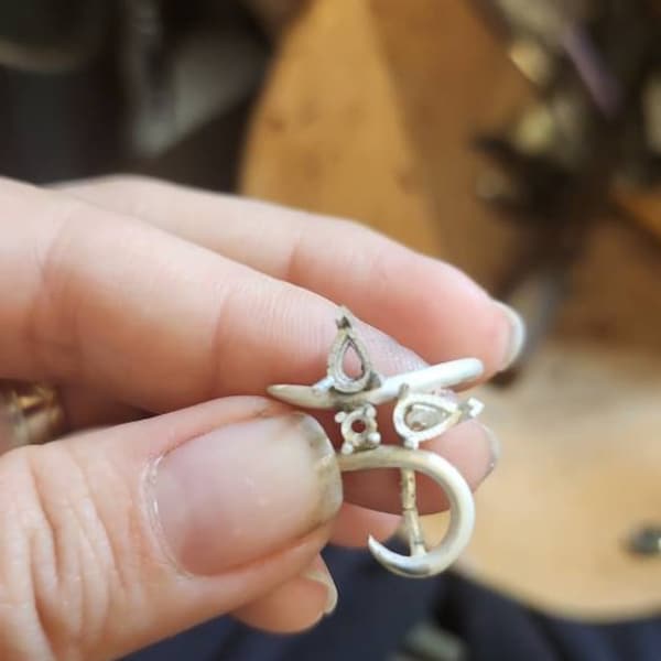 3mm Square Collet Recycled Sterling Silver or 9ct Gold Cast Stone ...