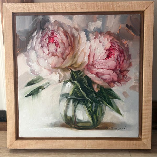 Curly Maple Floater Frame for Art| Custom Sizes| Handmade Gift for Art ...
