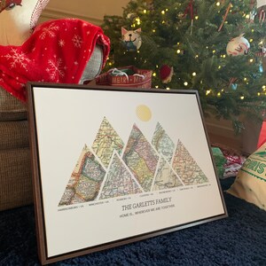 Personalized Milestones Map™ Print: 3-13 Locations Mountain - Etsy