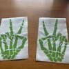 Skeleton Peace Sign Vinyl Decal, Peace Sign Sticker, Peace Sign Decal ...