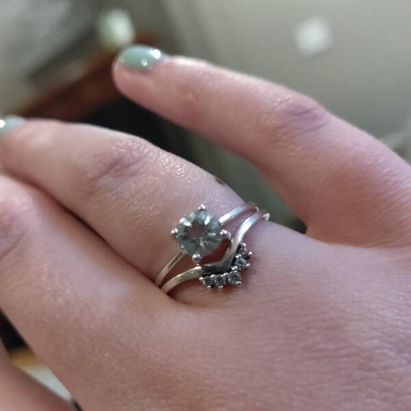 Aquamarine Sterling Silver Ring, Minimalist Round Prong, March ...