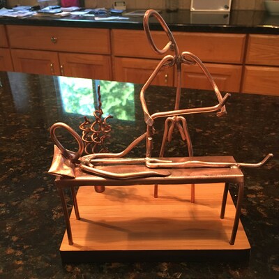 Large Copper Figurine of a Physical Therapist / Chiropractor - Etsy