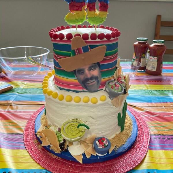 Mexican Serape Stripe Edible Cake Wrap or Donkey Piñata Cake Topper - Etsy