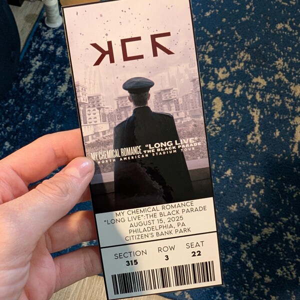 Physical Ticket Custom Personalized Laminated Concert Event Ticket ...