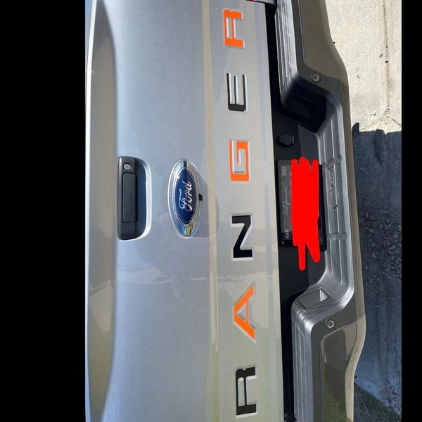 Tailgate Insert Letter Decals for 2019 Ford Ranger Truck Custom Stamped ...