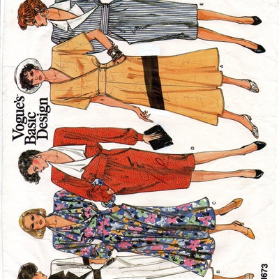 Simplicity 7193 Sewing Pattern From 1996. Misses Dress With Full Skirt ...