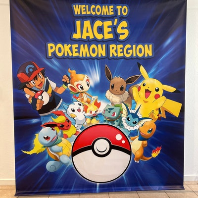 Pokemon Backdrop Banner, Pokémon Birthday, Kids Party Theme, Any Size ...