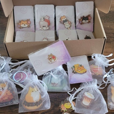 Floral Doge Pin Cute Shiba Inu Wooden Pin - Etsy