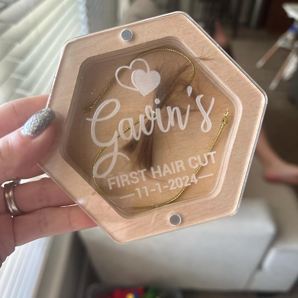 First Haircut Keepsake Box, Baby's First Curl, Baby's First Lock of ...