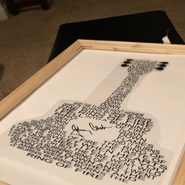 Song Lyric Guitar SVG for Cricut and Silhouette - Etsy