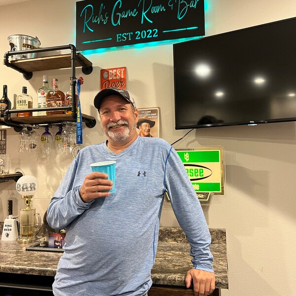 Personalized Bar LED Metal Art Sign / Light up Pub Metal Sign / Multi ...