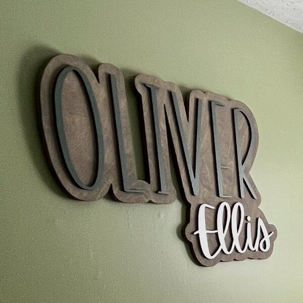 Large Custom Wood Name Sign, Nursery Name Sign, Boho Girl Name Sign ...