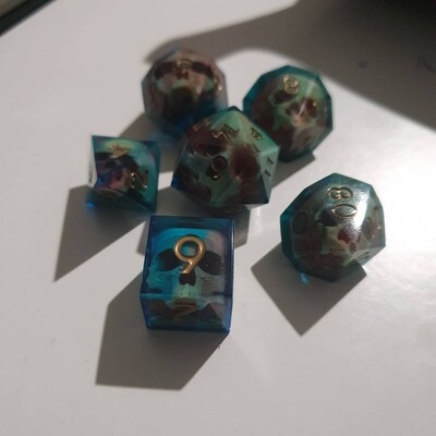 D20 Skull Geode 33mm Dice Sharp Edge, D&D Dice Set for Dungeons and ...
