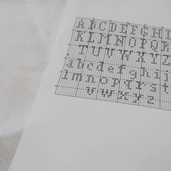 Set of 29 Small Cross Stitch Fonts Patterns, Tiny Alphabets for Cross ...