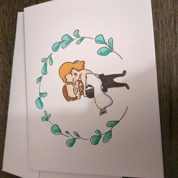 Custom, Hand-drawn Wedding Card - Etsy