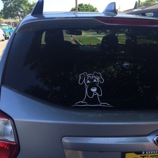 Schnauzer Vinyl Car Decal/sticker - Etsy