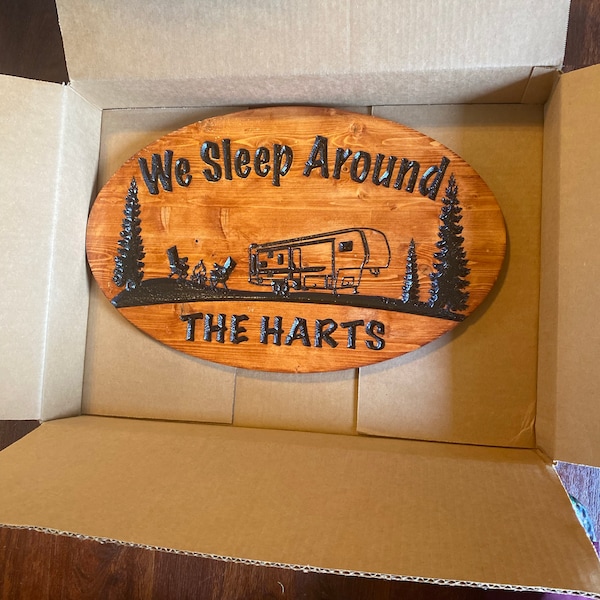 RV Sign, Camper Sign, Engraved Camper Sign, RV Gift, Campground Sign ...
