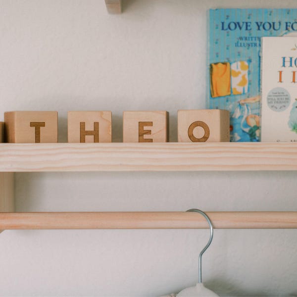Custom Name Wooden Blocks • handmade Personalized Blocks on Solid Wood ...
