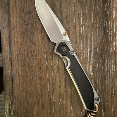 Titanium Flattop Deep Carry Pocket Clip for Sebenza Sand Blast Finish ...