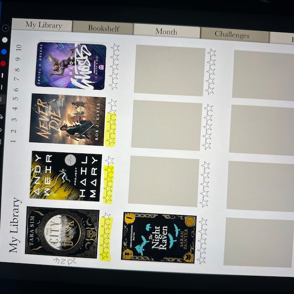 Digital Reading Journal, Reading Log, Book Tracker, Reading List ...
