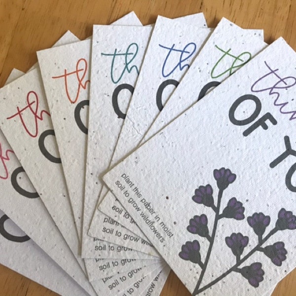 Plantable Greeting Card - "happy Birthday (floral Sketch)" - Seed ...