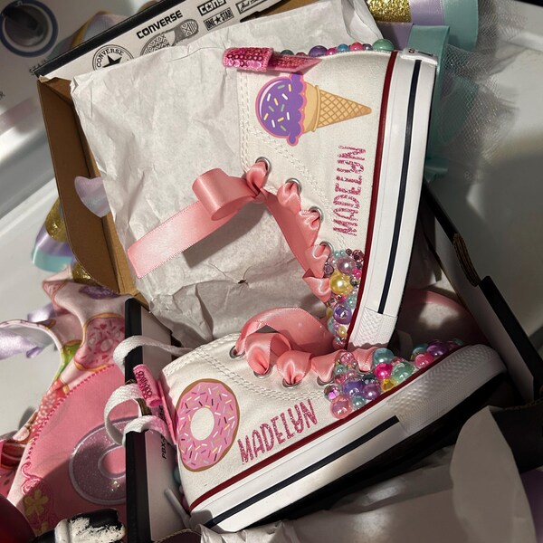 Donut Converse, Personalized, Donut Grow Up, Ice Cream Cone, Sprinkles ...