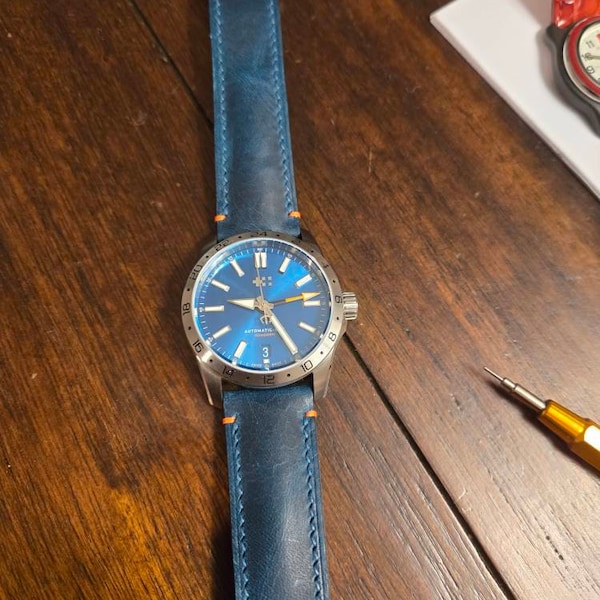 Dark Brown Rustic Rally Strap for Moonswatch Saturnus - Etsy