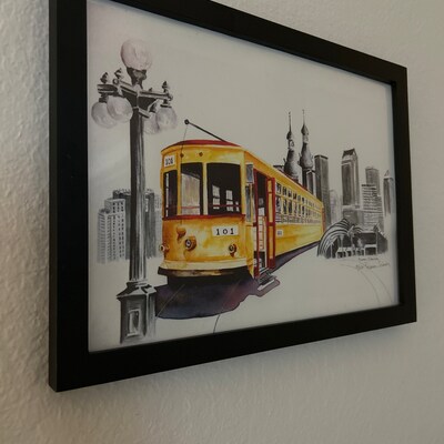 Tampa Landmarks Collage Trolley, University of Tampa, Fl Aquarium 9.5 X ...