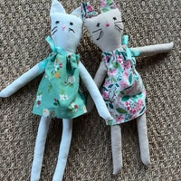 Cat Stuffy Sewing Pattern, Modern Cat Toy for Kids, Kitty Softie Toy ...