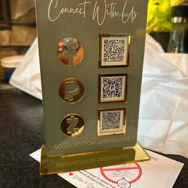 Virtual Tip Jar Sign - Mini QR Code Sign - Feeling Tipsy? - Frosted ...