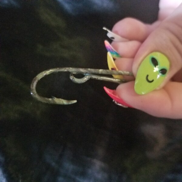 Camo Fish Hook Hat Pin - Hat Clip for Hat or Cap - Money Clip/tie Clasp ...