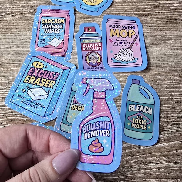 Funny Cleaning Products Clipart Sarcastic Parody Png Bundle Gag Humor ...