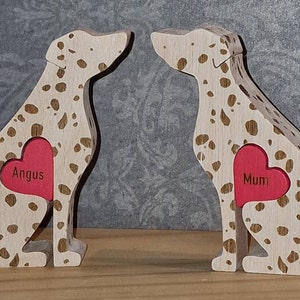 Apricot Cockapoo Small Figurine, Wooden Dog Statue With Engraved Love ...