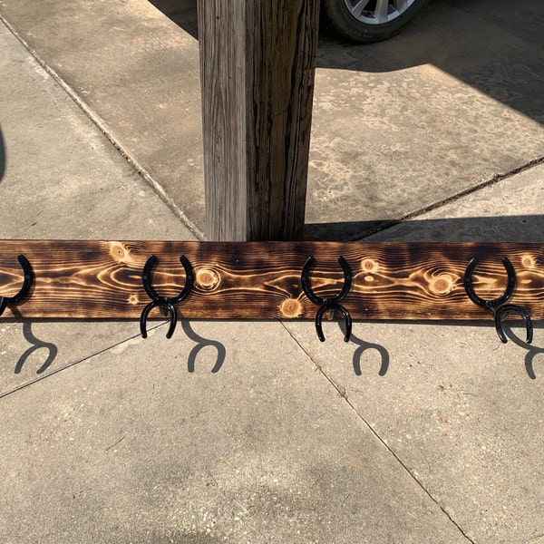 Horseshoe Hat Rack, Horse Lover Gift, Western Decor, Equestrian Decor ...
