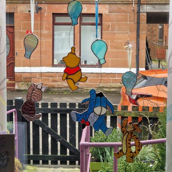 BALLOON Tigger Hanging Decoration Stained Glass, Ornament, Window ...