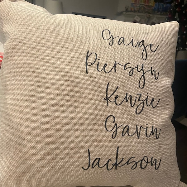 Name Pillow Covers - Personalized Name Pillow - Name Throw Pillow Cover ...