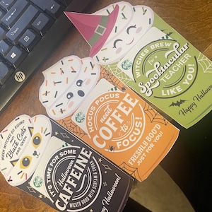 Halloween Coffee Gift Card Printable, Teacher Gift, Staff Gift ...