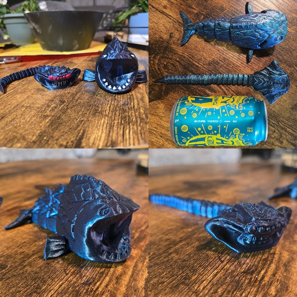 Bloop Vs. El Gran Maja Sea Creatures - Flexible 3D Printed Sea Creature ...