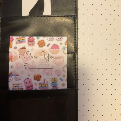 IOU Sticky Notes/cash Totals-cash Envelope System - Etsy