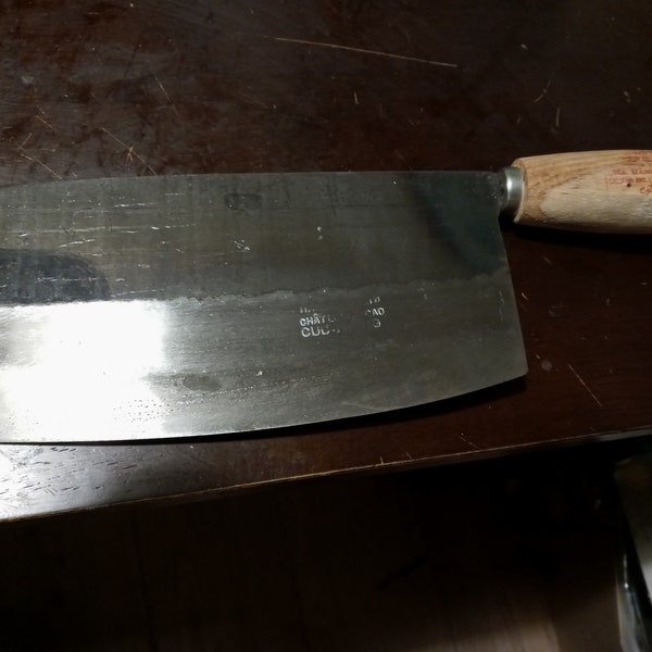 Crude Premium Chinese Cleaver Vegetable Chef Knife, 8 Inch Narrow ...