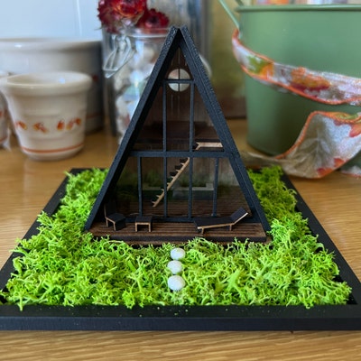 DIY Modern House Kit, Micro Dollhouse, Miniature Tiny House, Wooden ...