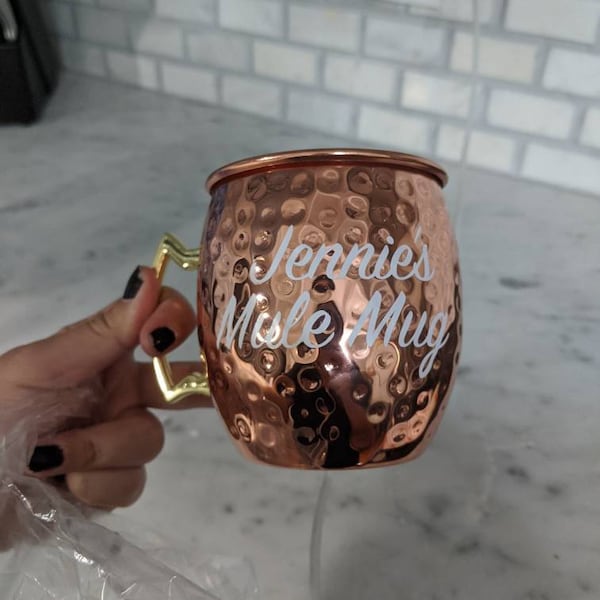 Personalized Moscow Mule Mug | Custom Hammered Copper Mug | Customized ...
