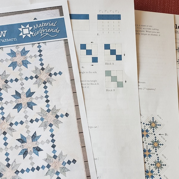 Digital Download Stellar Magic Quilt Pattern by Material Girlfriends, Layer-cake, 10" Square ...