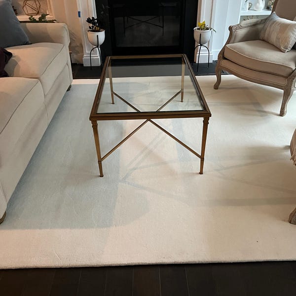 Handmade Solid Ivory Designer Area Rug,white Handtufted Rug for Living ...