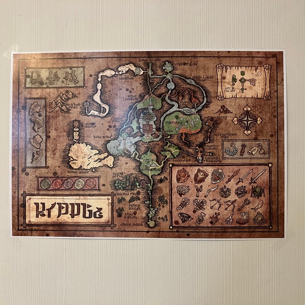 Map of Gaia From Final Fantasy VII - World Map - Final Fantasy 7 ...