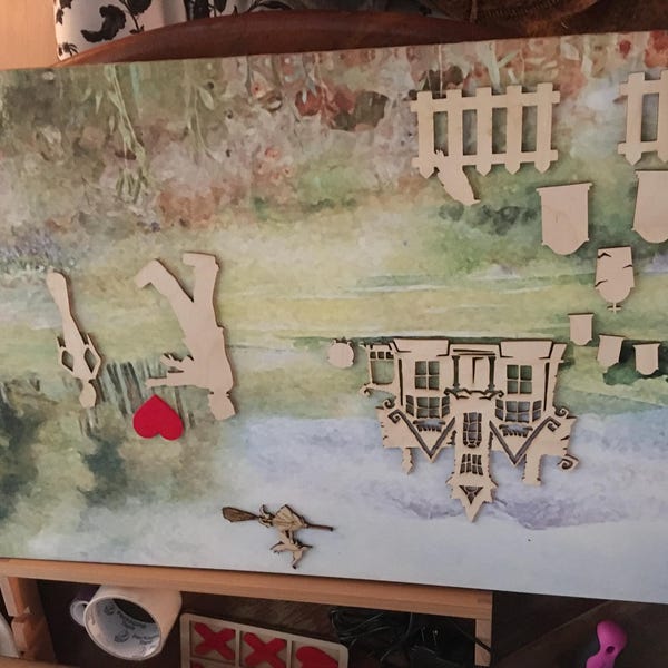 Word Splat - Laser Cut Out Unfinished Wood Shape Craft Supply WRD70 - Etsy