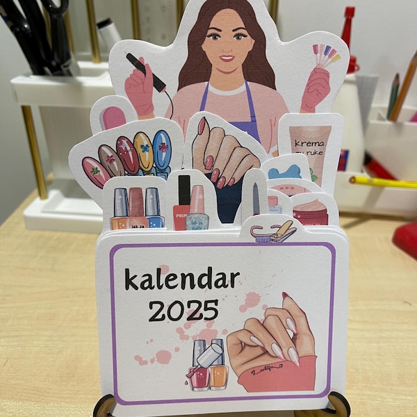 Nail Salon Calendar,manicure Calendar, Nail Spa Calendar, Desk Calendar ...