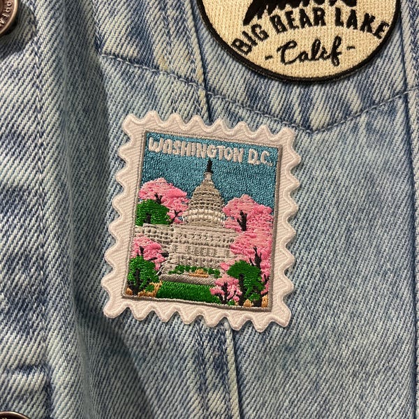 Washington Patch- Travel Patches- Washington D.C- Iron on Patches ...